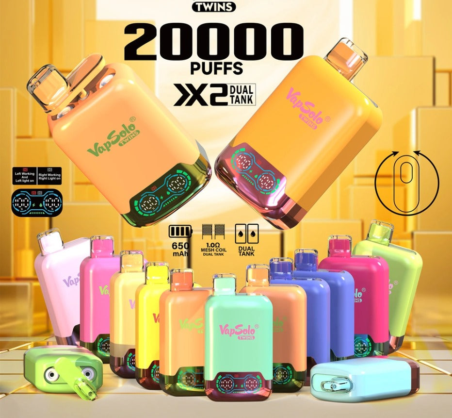 VAPSOLO TWINS 20000puff DOBLE SABOR – Aivono