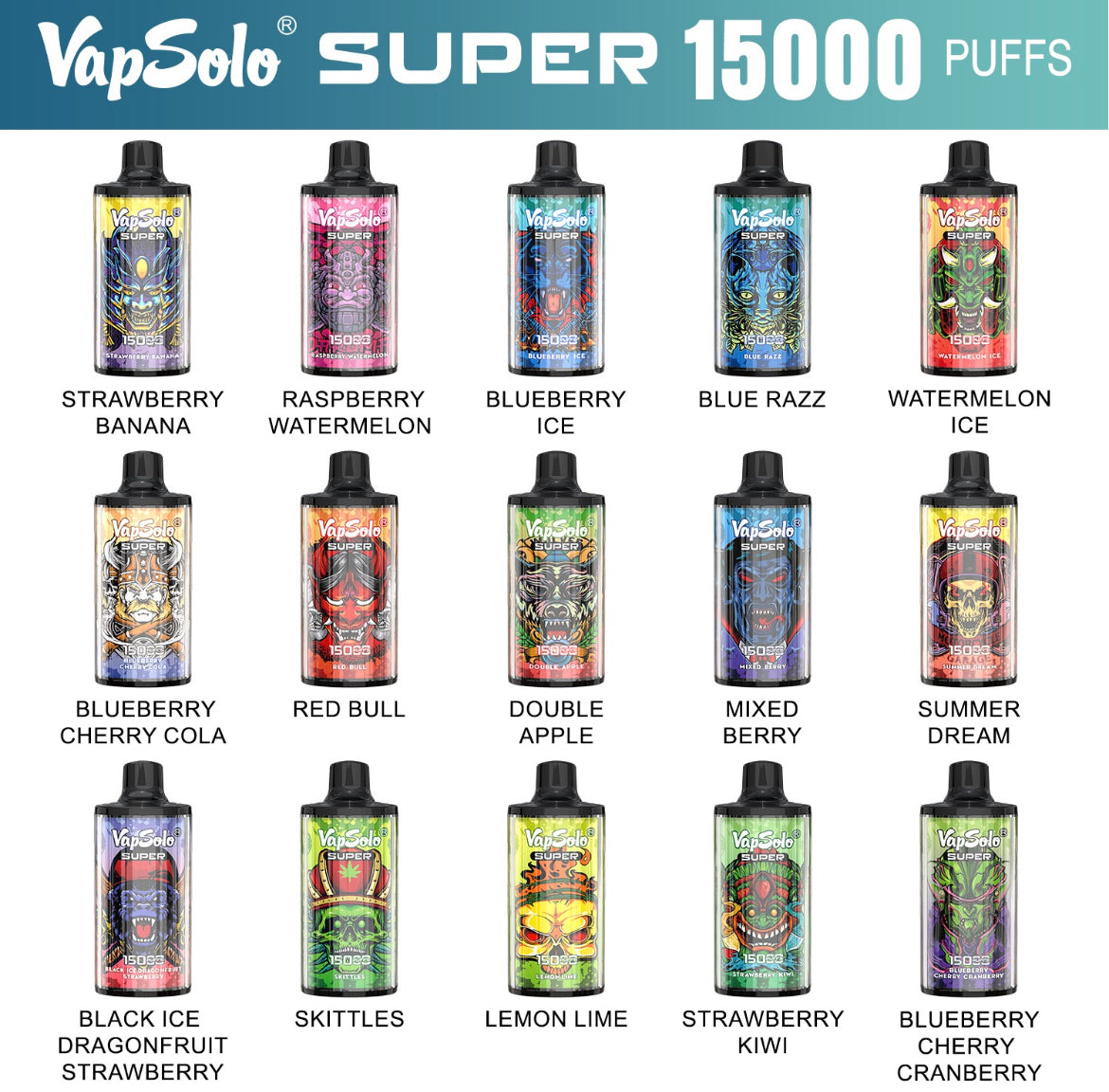 Original VAPSOLO SUPER 15000puff Vaper Vapes- Pod Desechable – Aivono