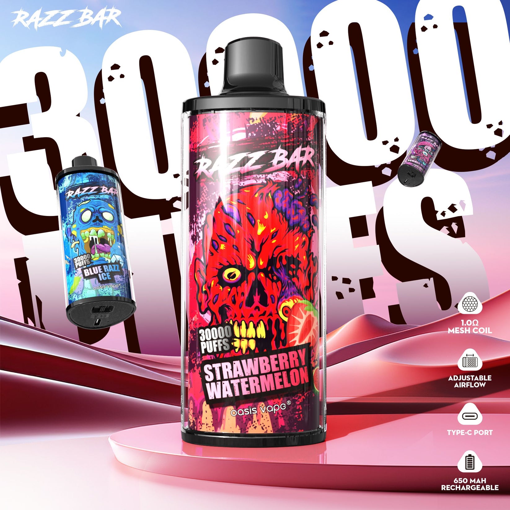 RazzBar 30000 Puffs | Vaper Desechable Potente y Duradero – Aivono